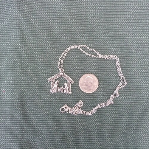 Nativity Necklace Christmas Jewelry Manger Scene | Etsy