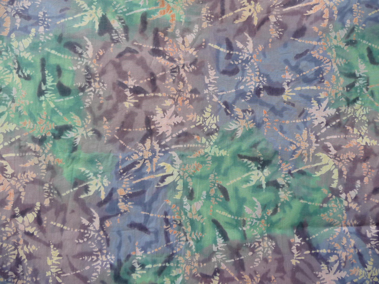 Batik Fabric With Palm Trees Colorful Batik - Etsy