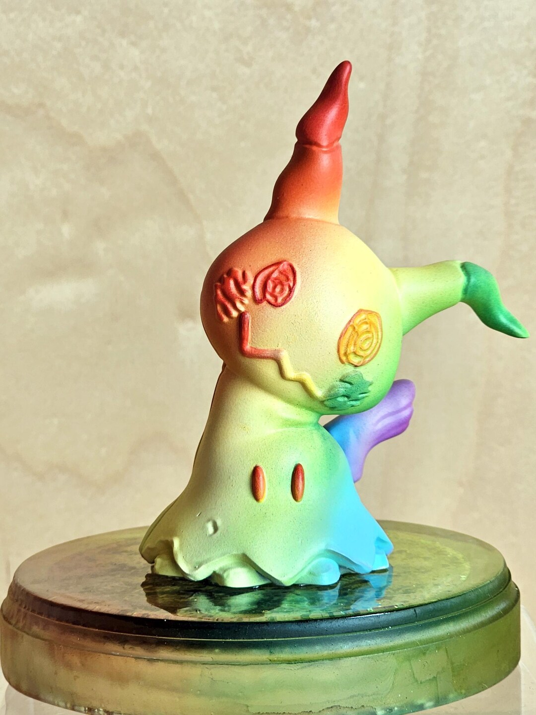 Mimikyu Poké Ghost Statue - Hand Painted Rainbow Rare - Artist Limited ...