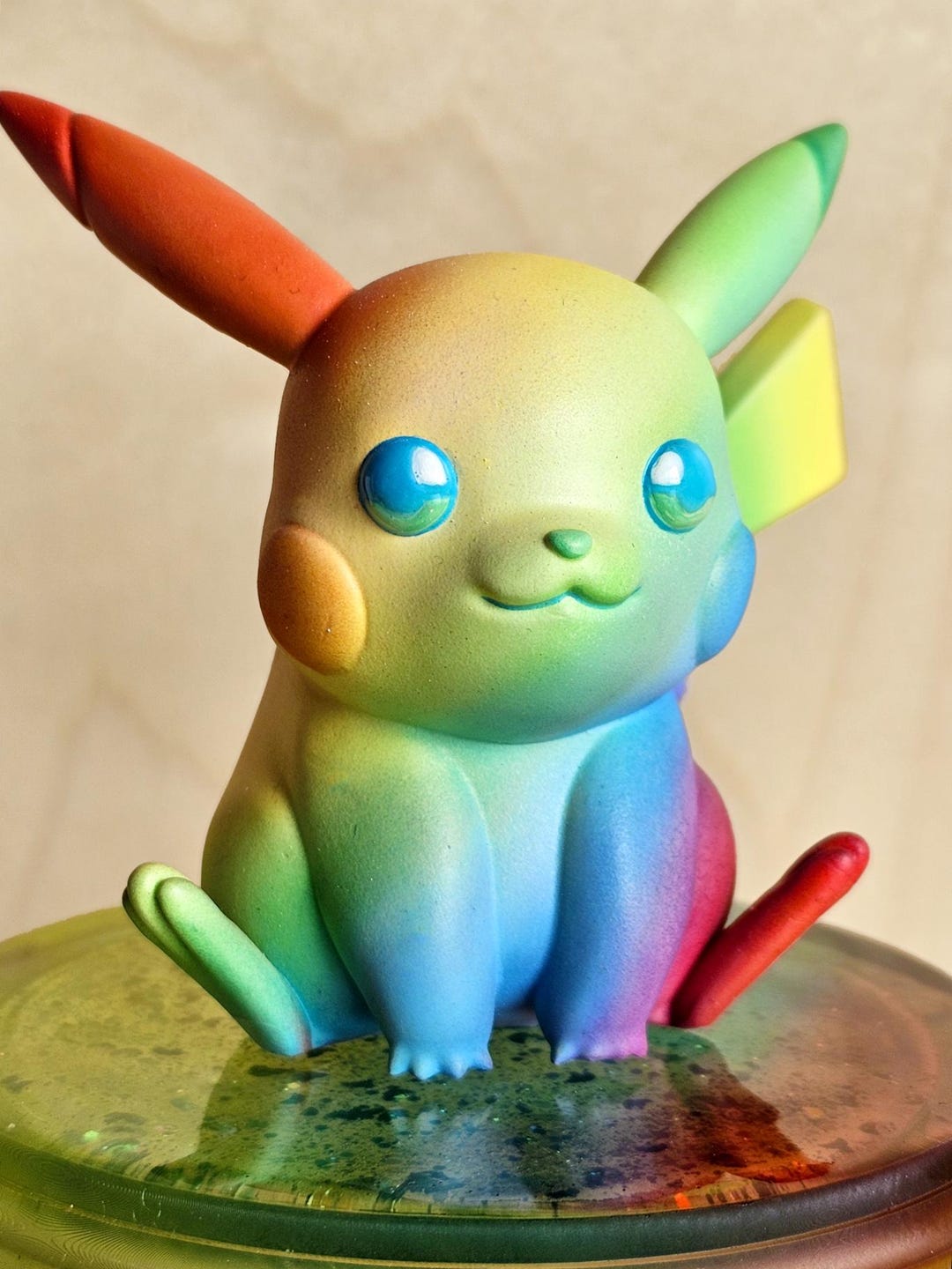 Pikachu Poké Vmax Statue - Hand Painted by Artist Rainbow Rare - Etsy
