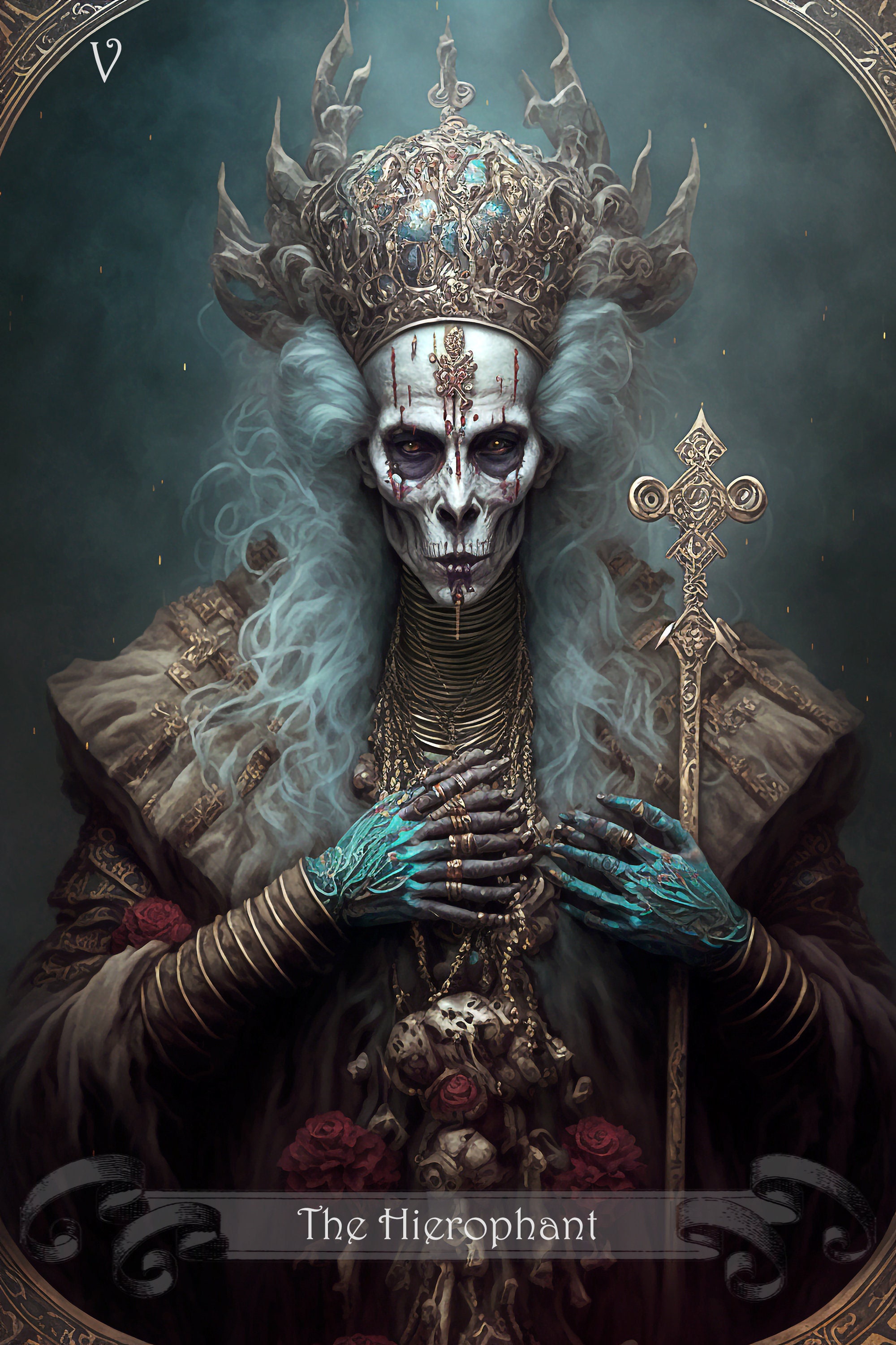 Mythic Tarot Poster the Hierophant Tarot Card, Size: 1218, Gothic ...