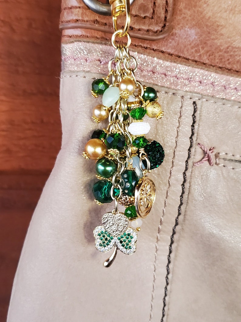 St. Patrick's Day / Good Luck Green Gold White Purse / - Etsy