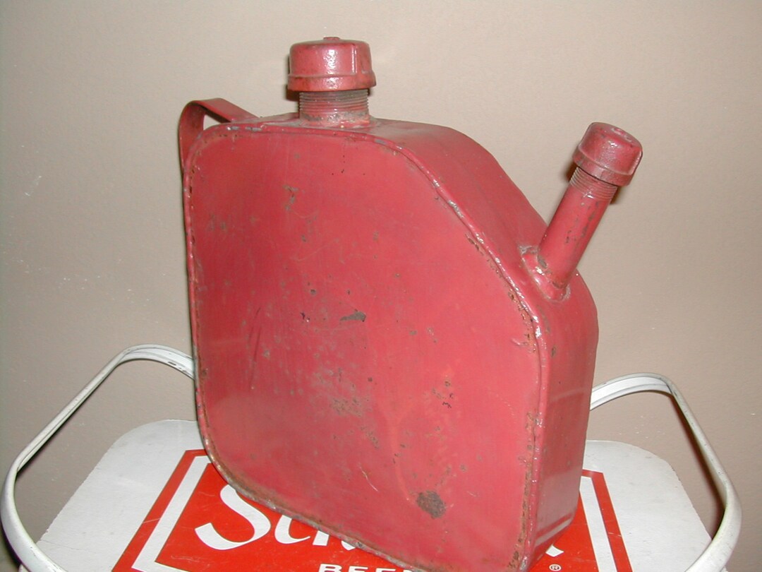 Steampunk Gas Can. Rustic 1970's Fuel Can. Bombardier Spare Can ...