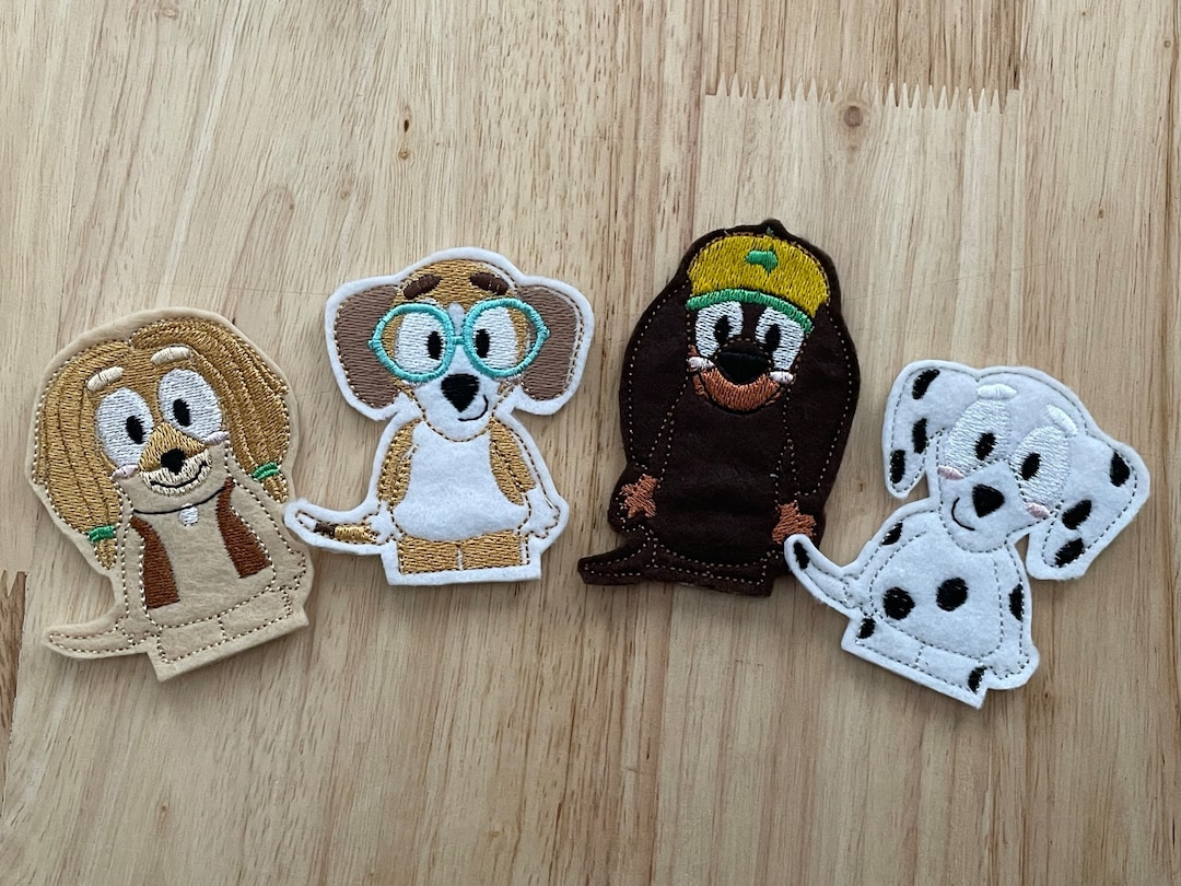 Blue Dog Friends Finger Puppets - Honey, Coco, Rusty, Indy, Chloe ...