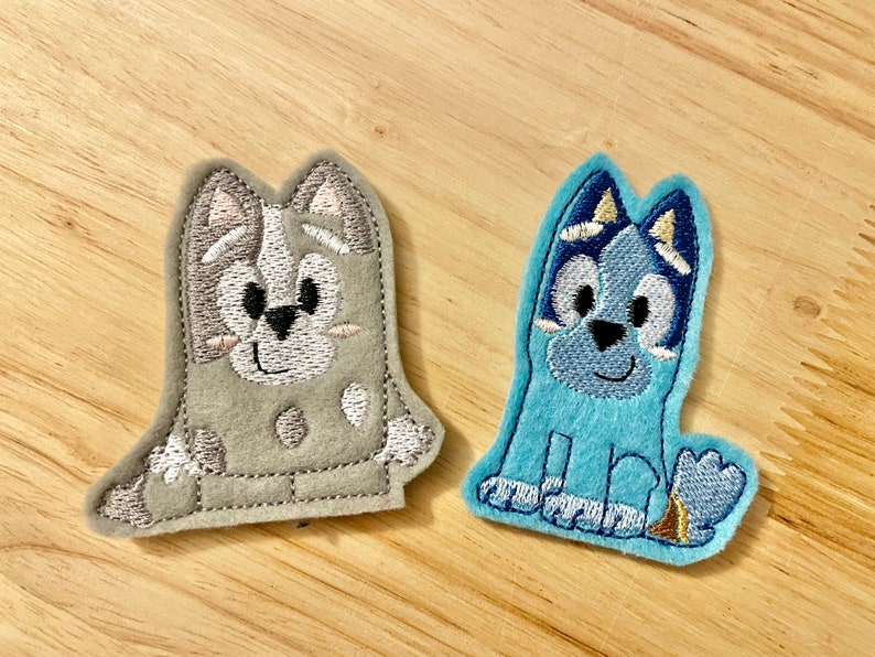 Blue Dog Finger Puppets Bluey Bingo Chilli Bandit the | Etsy