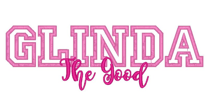 Wicked Glinda & Elphaba Embroidery Design: 5x7, 7x12 (digital Download ...