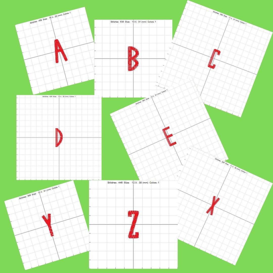 Ghostbusters Font Embroidery Design: 1.5" Nametag Letters (digital ...