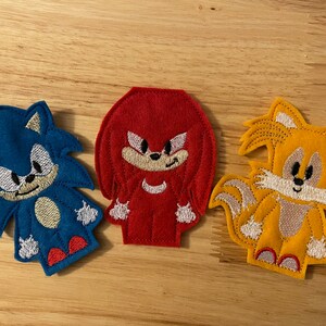 Finger Puppets - Sonic the Hedgehog, Tails, Knuckles - Etsy Australia