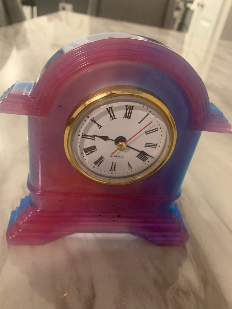 Resin Mantel Clock - Etsy