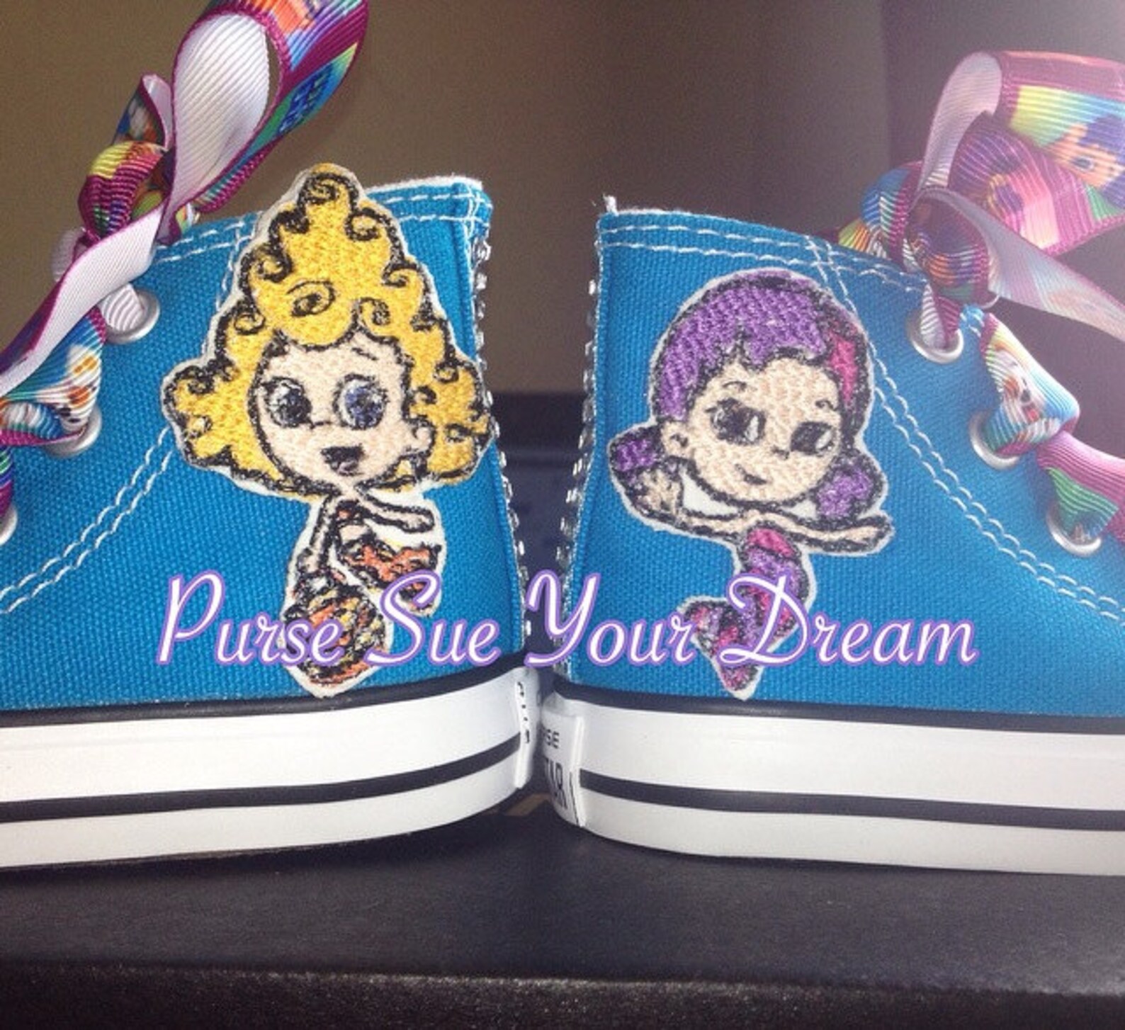 Bubble Guppies Crystal Rhinestone Converse Shoes Bubble - Etsy
