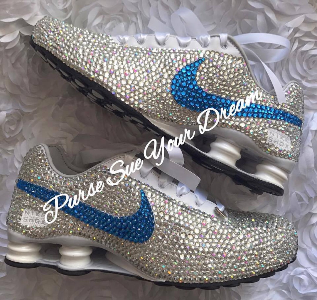 Crystal Rhinestone Nike Shox Designed Shoes Swarovski Crystal Nikes ...