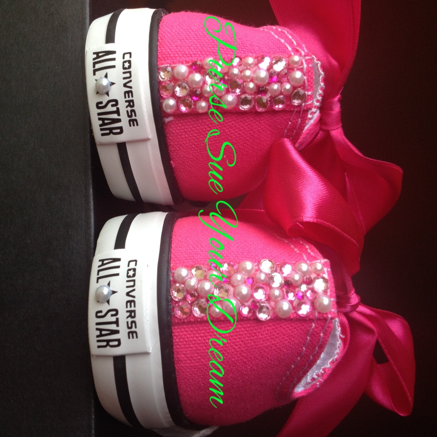 Swarovski Crystal Rhinestone and Pearl Designed Converse | Etsy