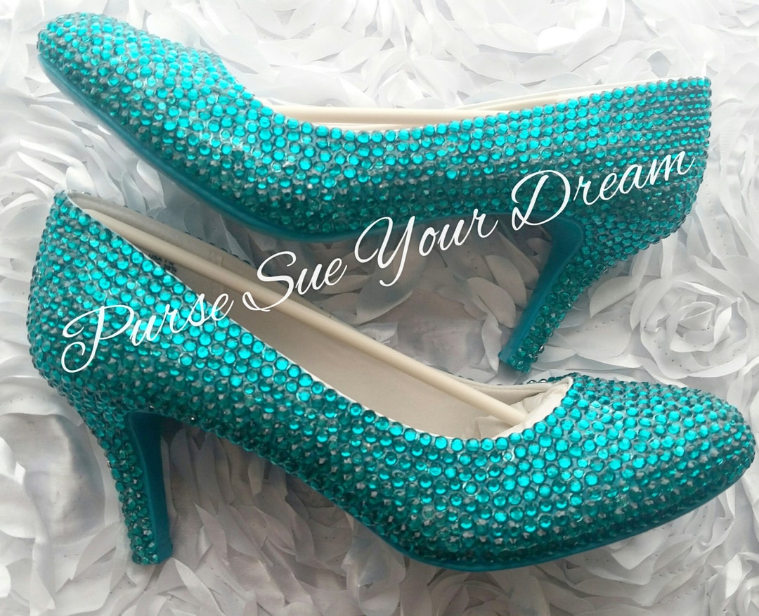 Custom Crystal Rhinestone Bridal Heels Custom Heels Prom/bridesmaid ...