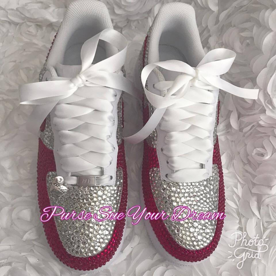 Swarovski Crystal Rhinestone Nike Air Force 1 Designed Shoes | Etsy