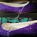 Custom Amethyst Purple Swarovski Crystal Rhinestone Ballet Flat Shoes ...