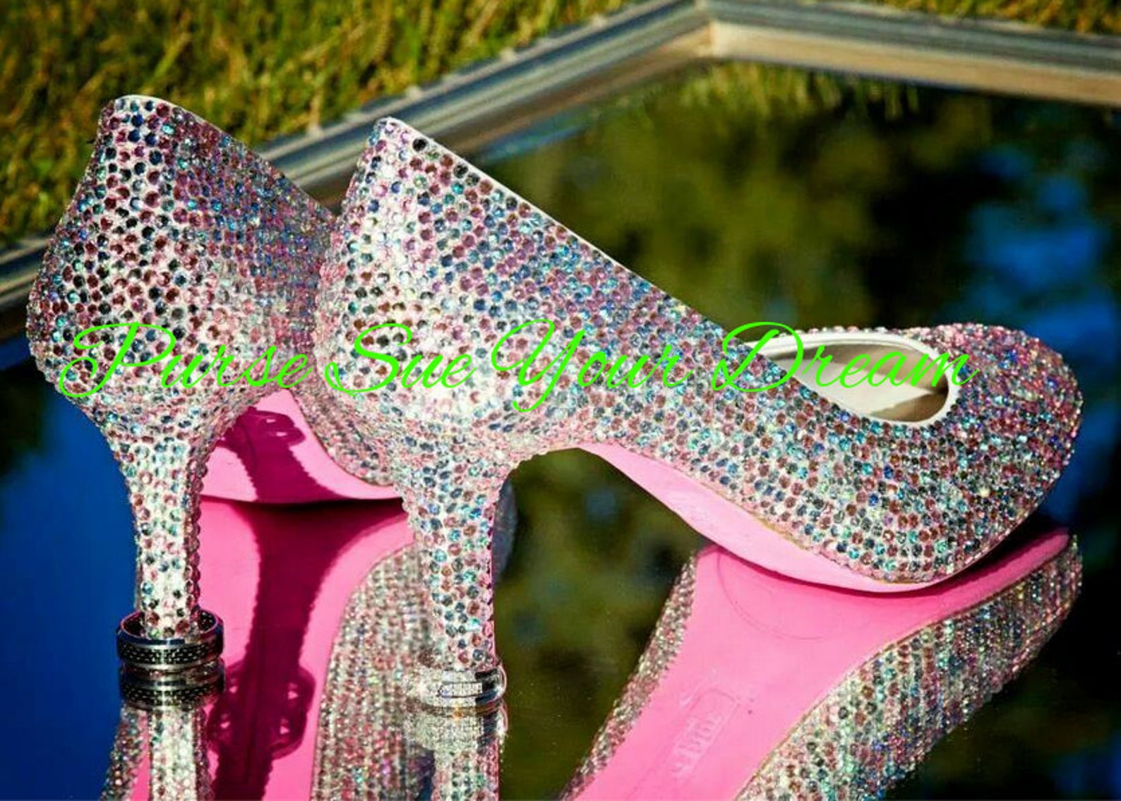 Custom Bridal Crystal Rhinestone Heels Wedding Heels - Etsy