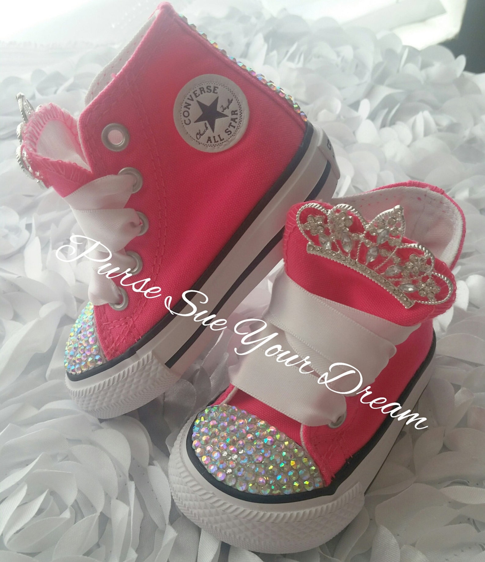 Custom Swarovski Crystal Rhinestone Custom Converse Shoes | Etsy