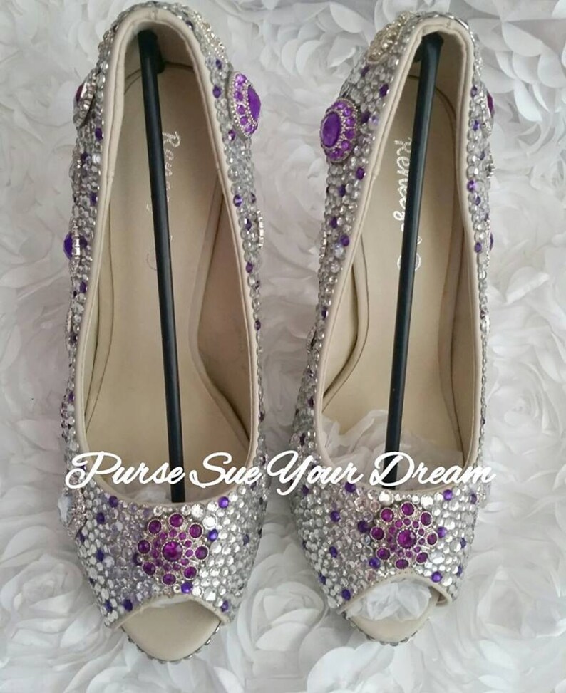 Swarovski Crystal Custom Platform Pumps Swarovski Crystal - Etsy