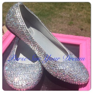Custom Crystal Rhinestone Ballet Flat Shoes Wedding Shoes - Etsy