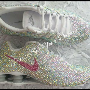 Crystal Rhinestone Nike Shox Designed Shoes Swarovski Crystal Designs ...