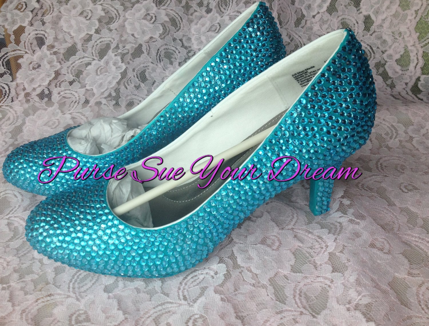 Custom Crystal Rhinestone Bridal Heels Custom Heels | Etsy