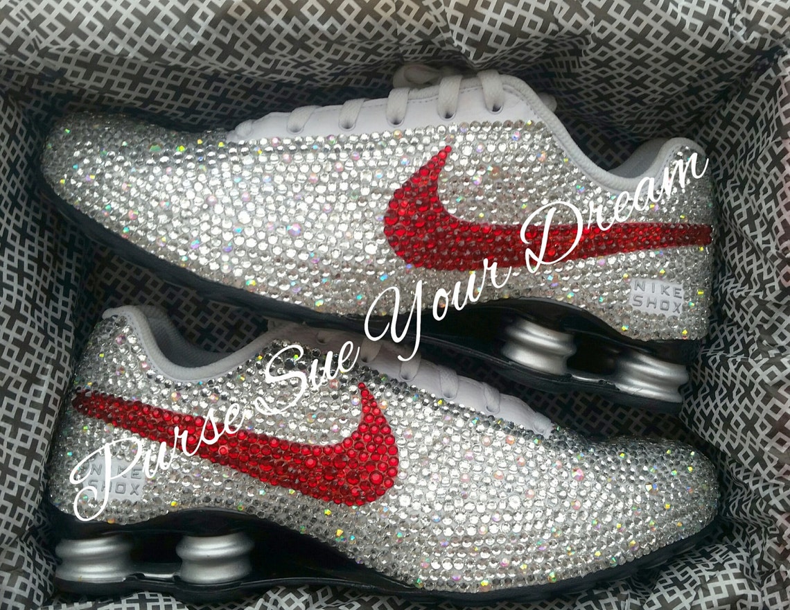 Custom Made Nike Shox Designed Shoes Swarovski Crystal - Etsy Canada