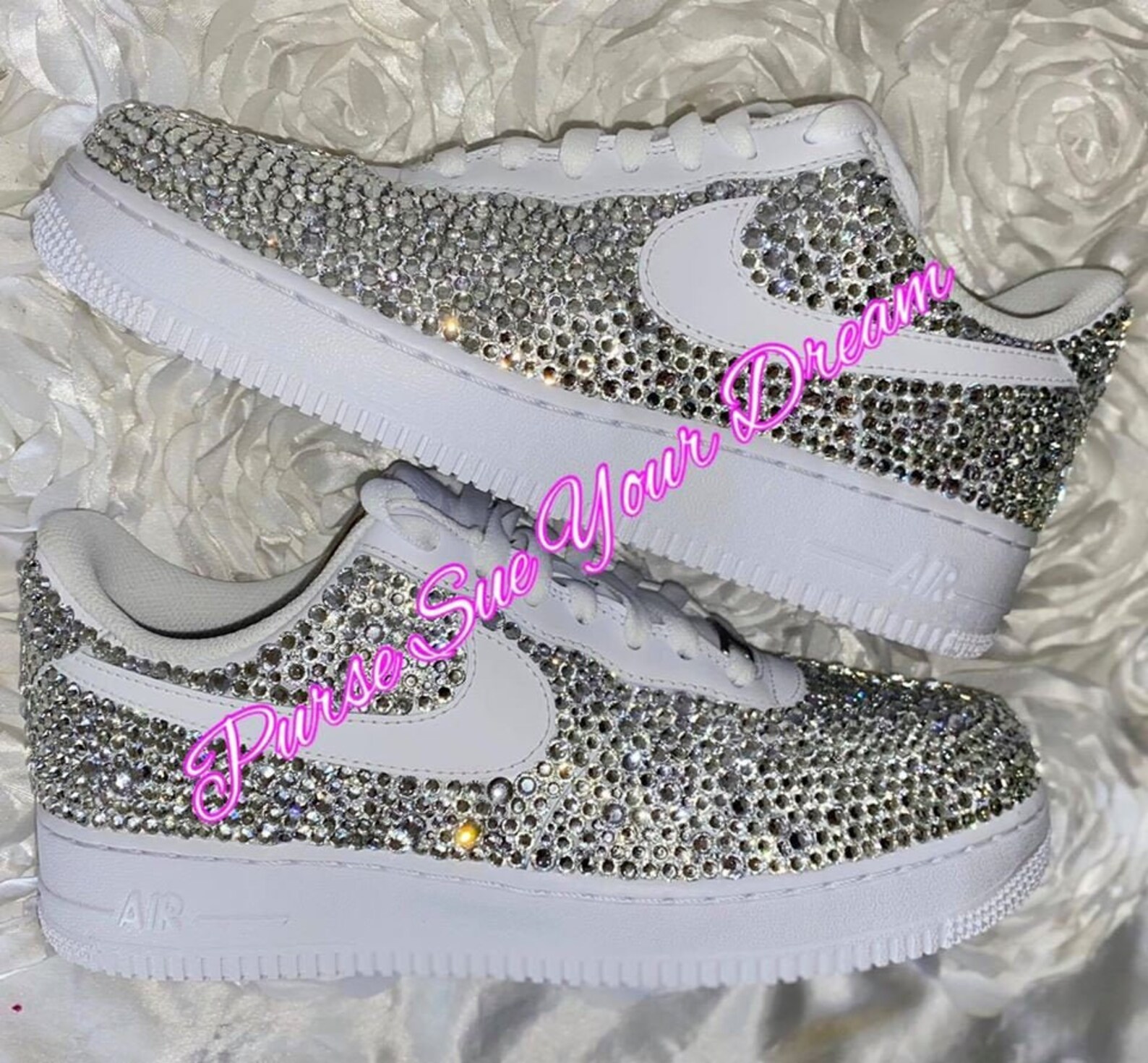 Swarovski Crystal Rhinestone Nike Air Force 1 Shoes | Etsy