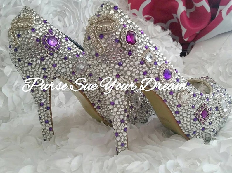 Swarovski Crystal Custom Platform Pumps Swarovski Crystal - Etsy
