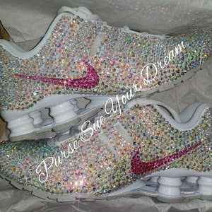 Crystal Rhinestone Nike Shox Designed Shoes Swarovski Crystal Designs ...