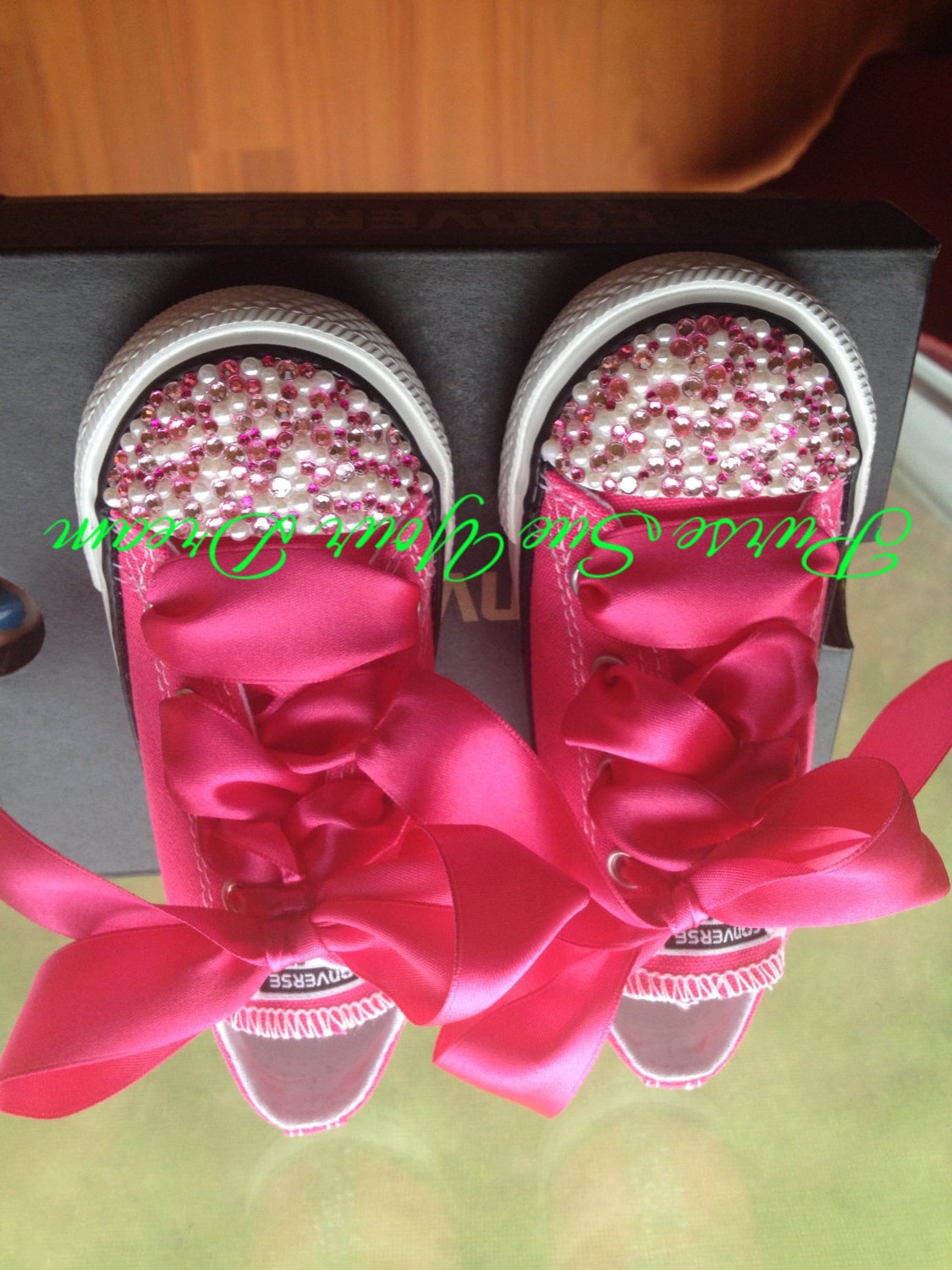 Swarovski Crystal Rhinestone and Pearl Designed Converse | Etsy