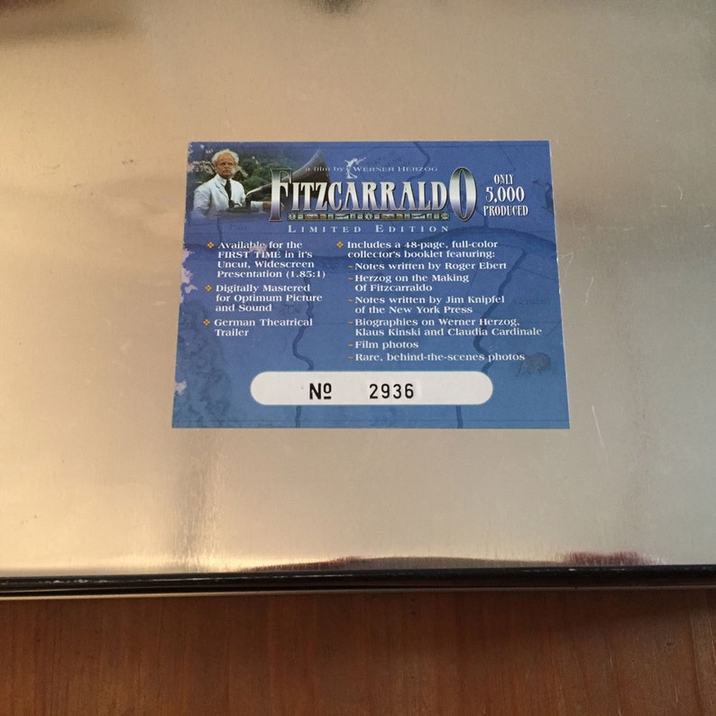 Werner Herzog Fitzcarraldo VHS W/ Limited Edition Tin Container ...