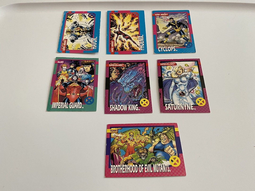 1992 Impel X-MEN Base Card Bundle - 7 Card Lot Cyclops Phoenix Havok ...