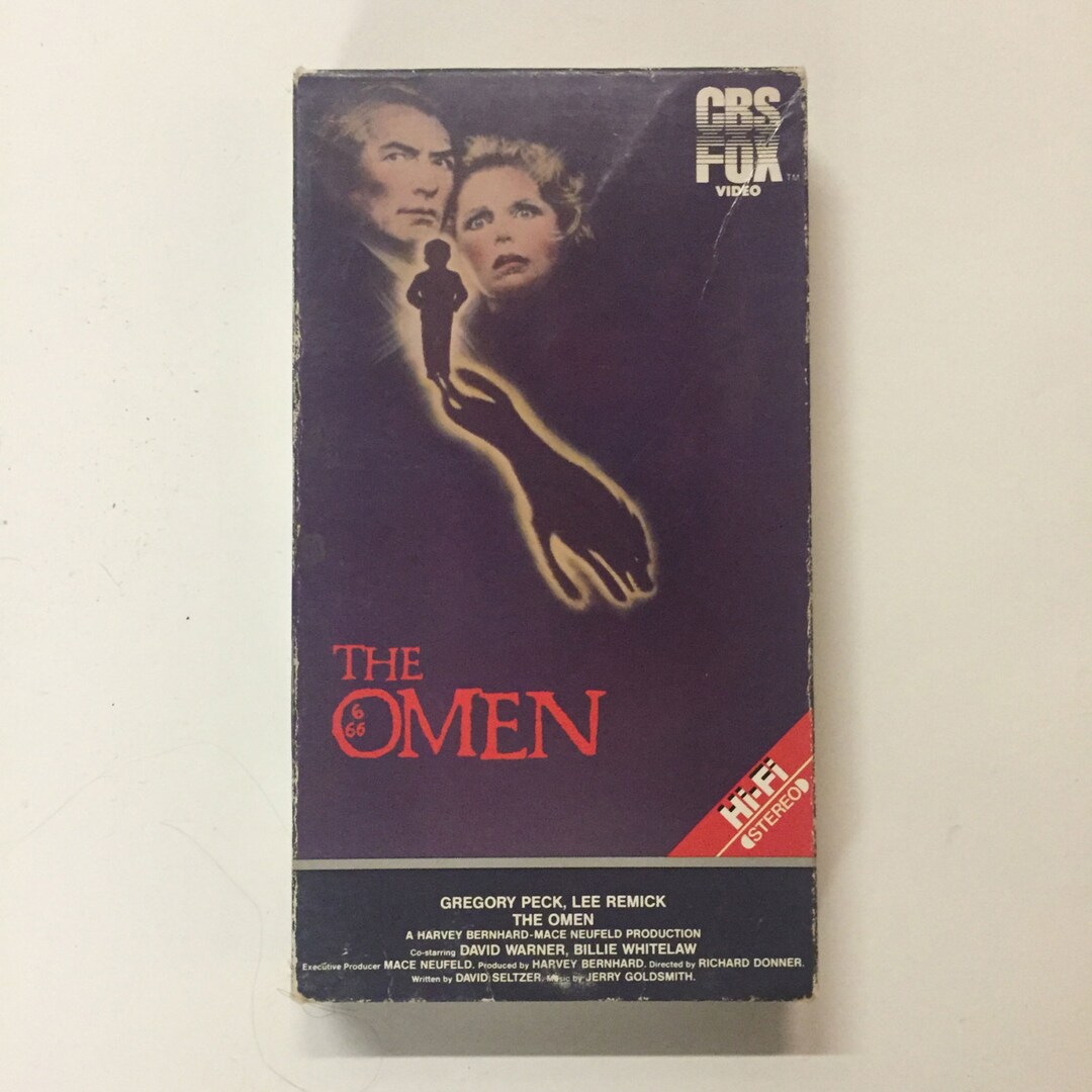 The Omen (VHS) Vintage 1984 CBS Fox, Gregory Peck - Etsy