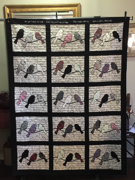 Birds on a Line Quilt for Richard N DEPOSIT ONLY - Etsy