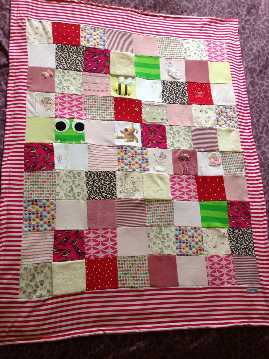 Keepsake Memory Patchwork Blanket Made With Your Baby's - Etsy