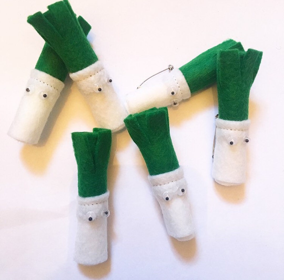 Felt Leek Brooch, St David's Day - Etsy