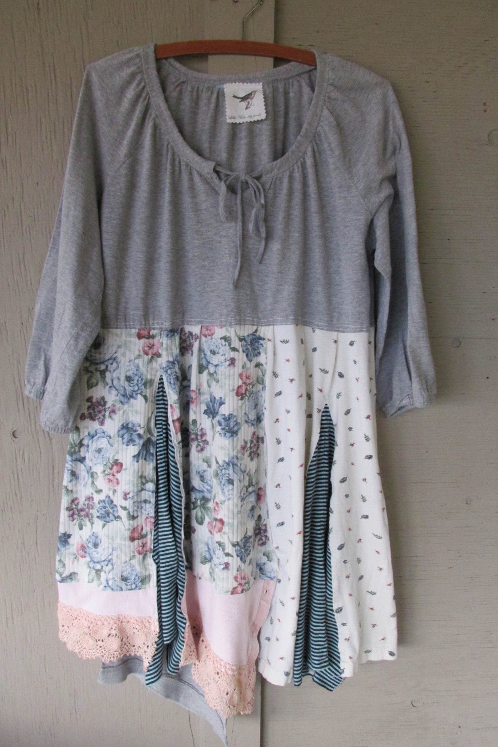 Women's upcycled Bohemian dress Boho clothing recycled | Etsy