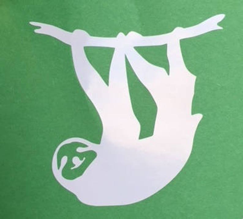 Sloth Decal Sticker Car Window Bumper Laptop Decor Silhouette | Etsy