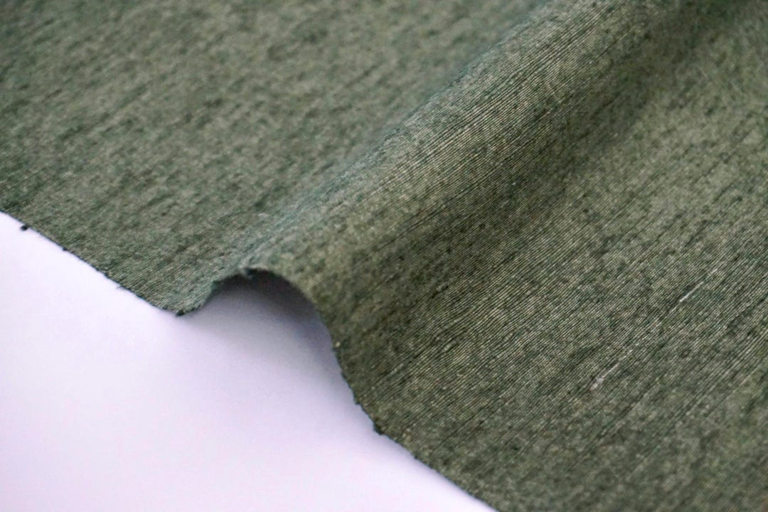 Vintage Handwoven Chigusa Green Yuki Tsumugi Silk Kimono Fabric - Etsy