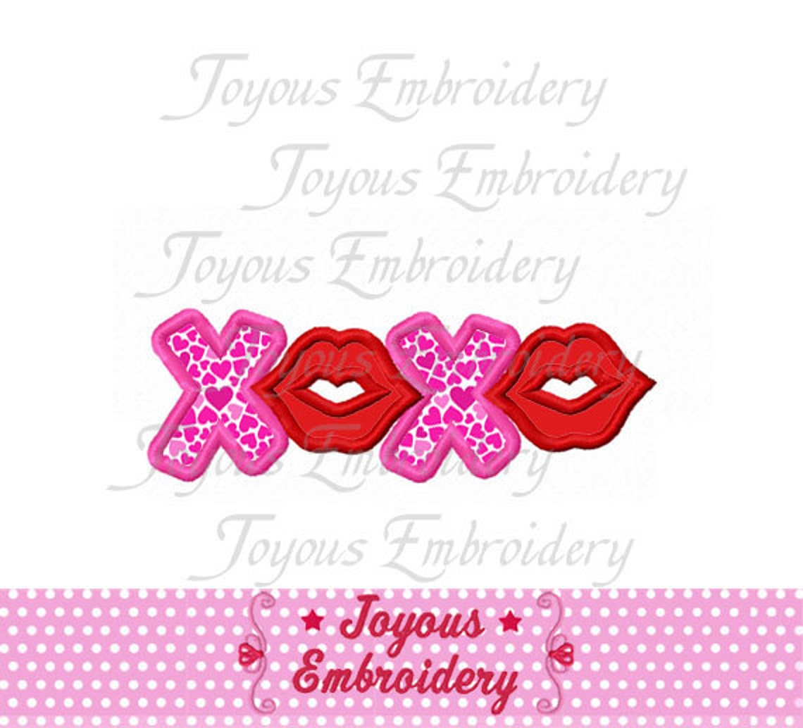 Instant Download Valentine's Day XOXO Applique Machine | Etsy
