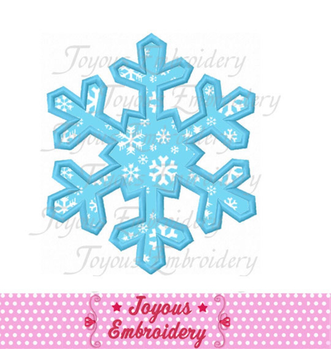 Instant Download Snowflake Applique Machine Embroidery Design NO:1885 ...