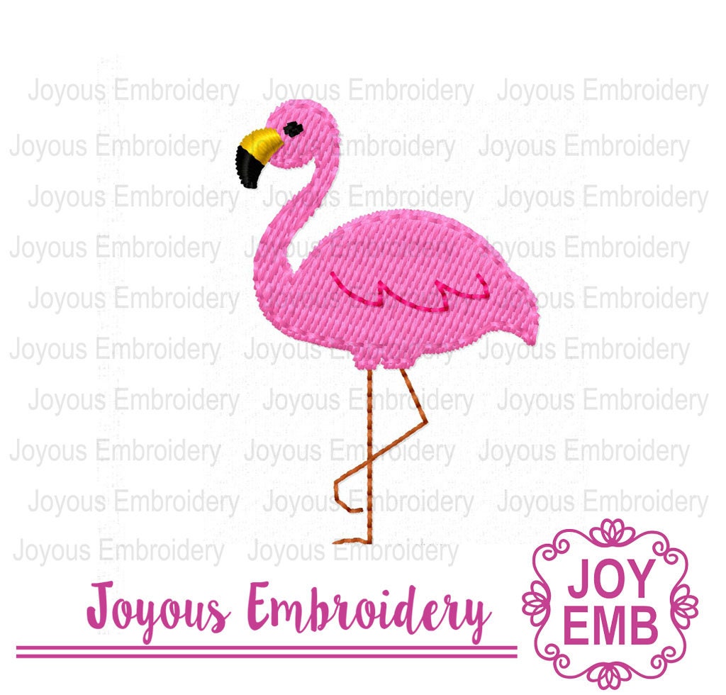 Instant Download Flamingo Filled Stitch Machine Embroidery Design ...
