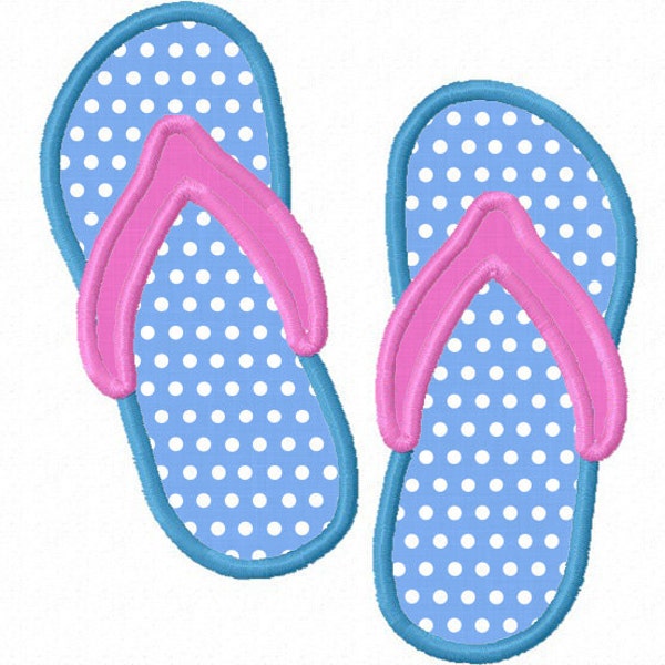 Flip Flop Applique - Etsy