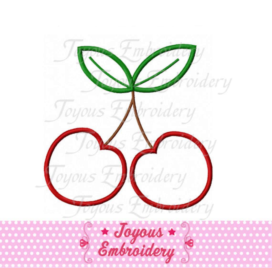 Cherry Applique Embroidery Designcherry Embroidery - Etsy