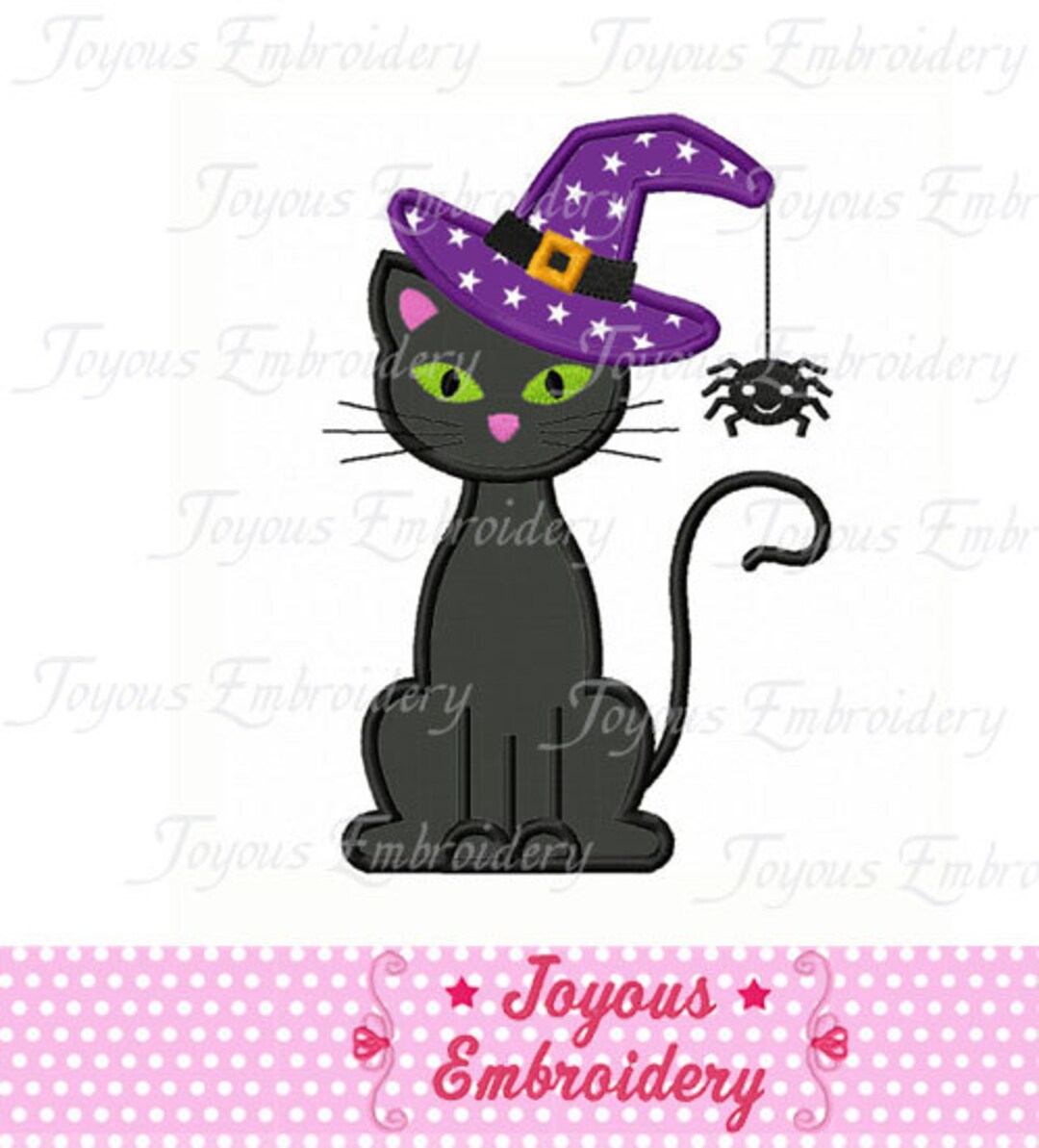 Halloween Black Cat Applique,halloween Cat Embroidery,halloween ...