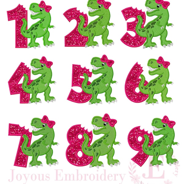 Dinosaur Embroidery - Etsy