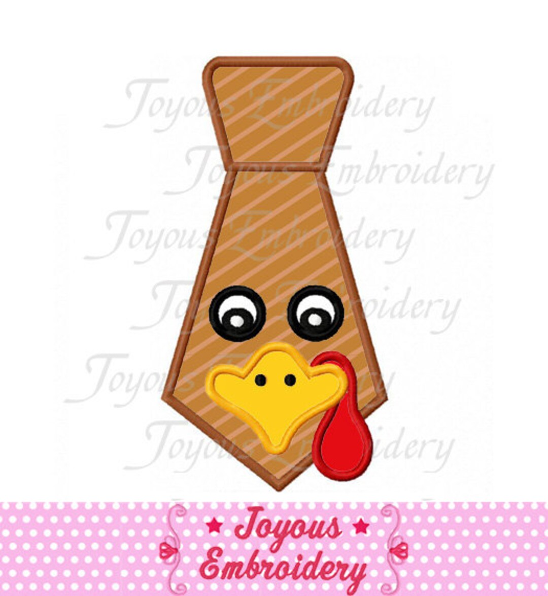 Instant Download Thanksgiving Turkey Tie Embroidery Applique Design NO ...