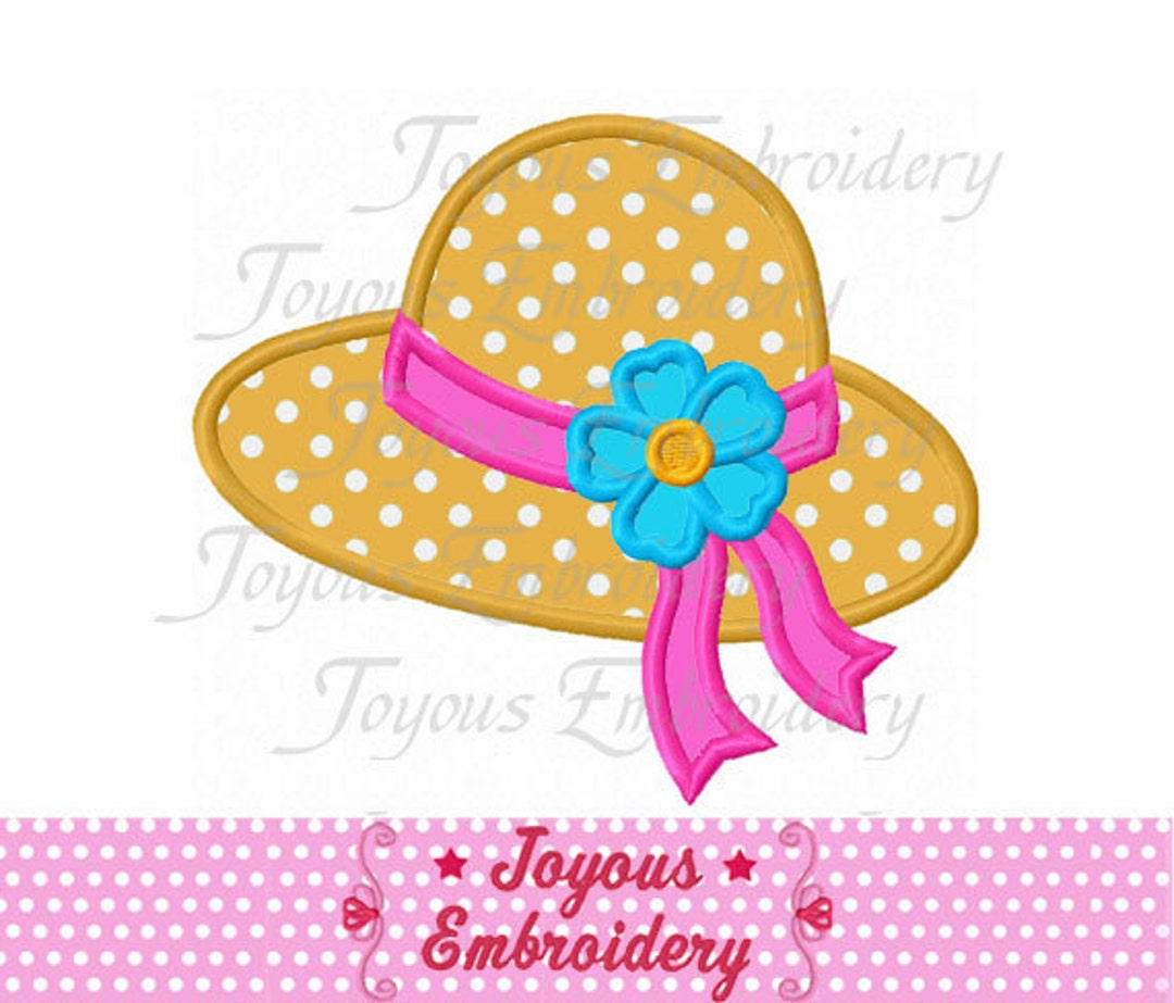 Beach Hat Applique,hat Embroidery File,summer Embroidery,machine ...