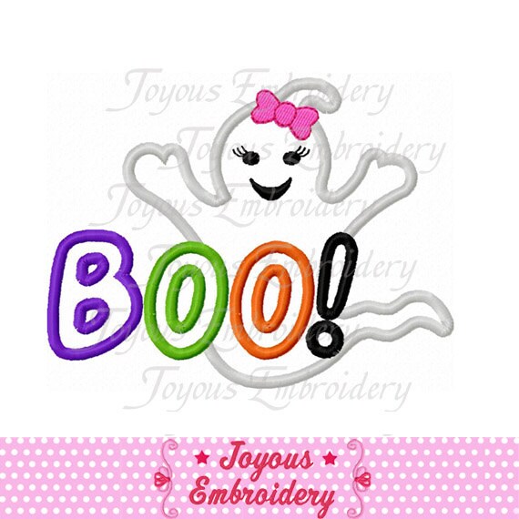 Instant Download Halloween Girl Ghost Boo Embroidery Applique - Etsy