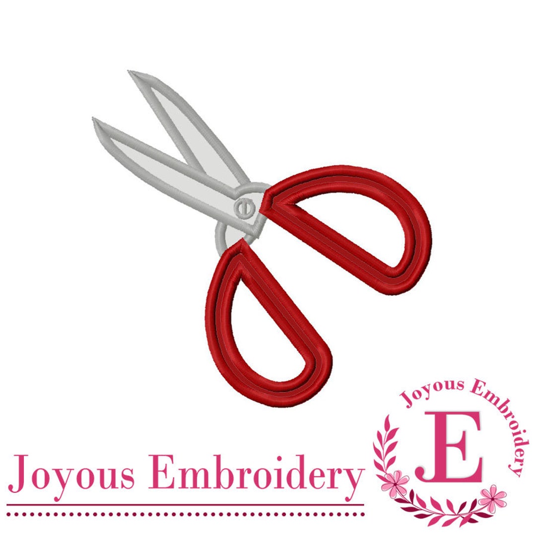 Scissor Applique Embroidery Design,machine Embroidery Design - Etsy